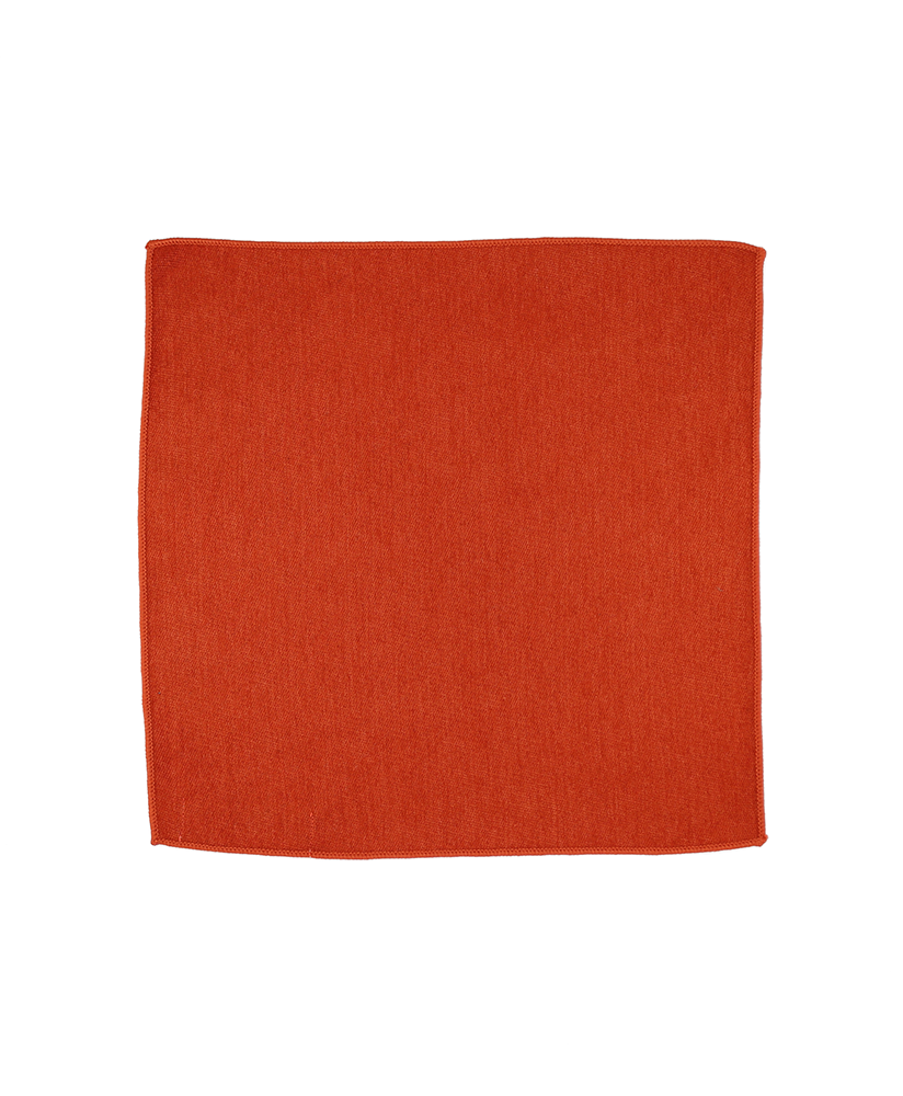 Orange brick pocket square - Soft Velvet - HOW TO Accessories for men